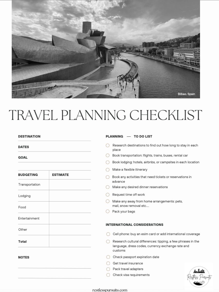 Free Travel Planning Checklist To Keep Your Trip Organized